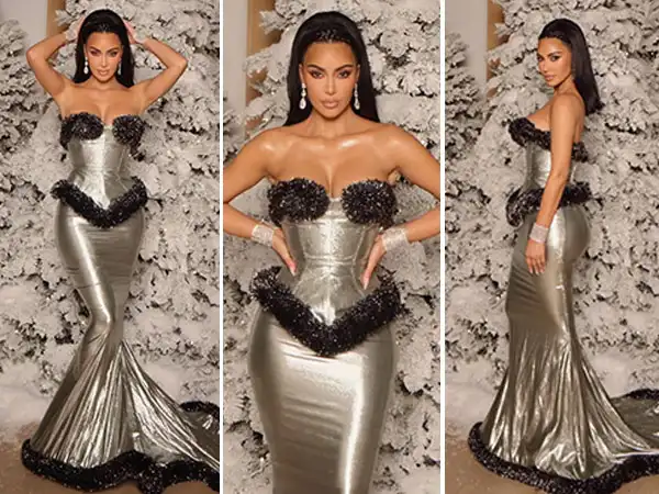 Kim Kardashian Turns Heads in Vintage Thierry Mugler Gown at Kardashian ...